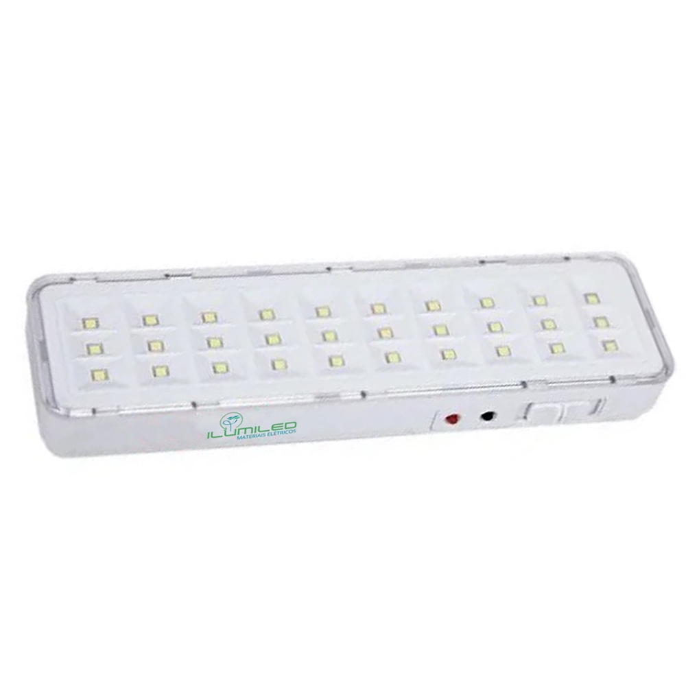 LUMINARIA LED DE EMERGENCIA 30 LEDS - ILUMILED BRASIL LUMINARIA LED DE EMERGENCIA 30 LEDS - ILUMILED BRASIL